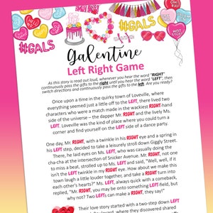 Left Right Game, Galentines Games, Pass the Gift Game, Galentine's ...