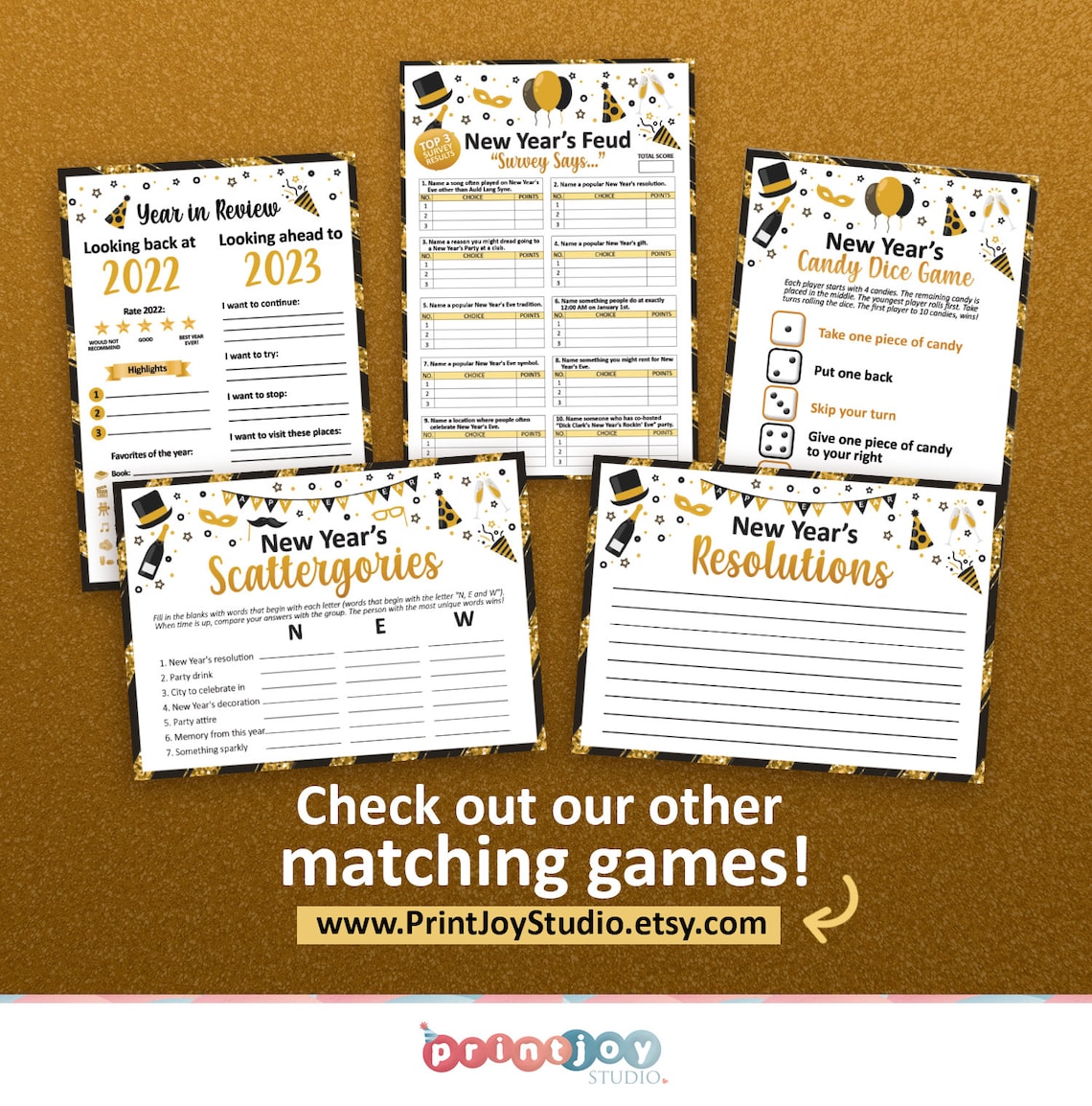 NYE Games, Scattergories Game, New Years Eve Games, New Years Party ...