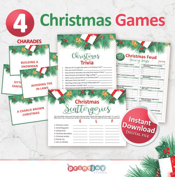 Christmas Games Christmas Printables Christmas Games - Etsy Canada