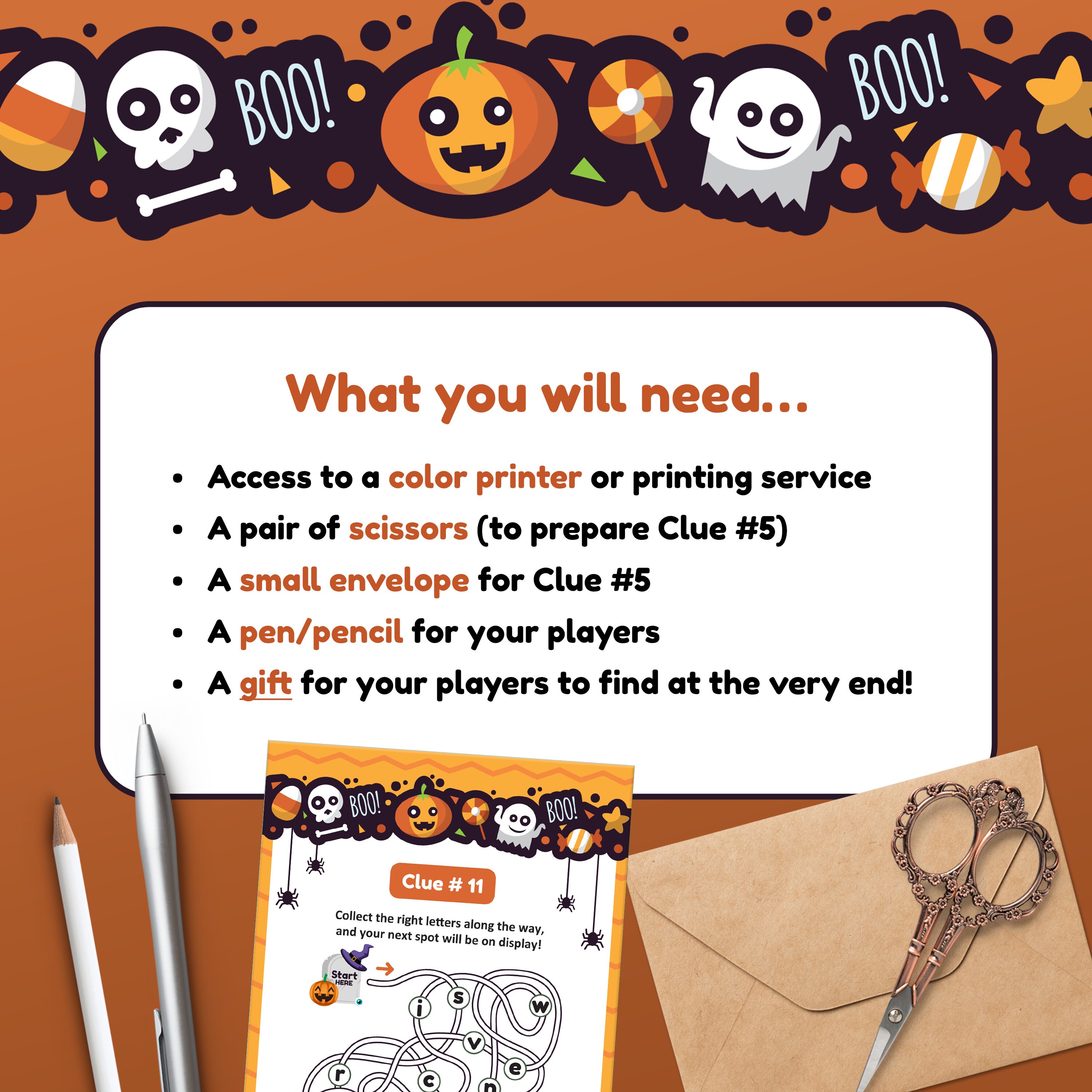 Halloween Scavenger Hunt Halloween Scavenger Hunt for Kids - Etsy