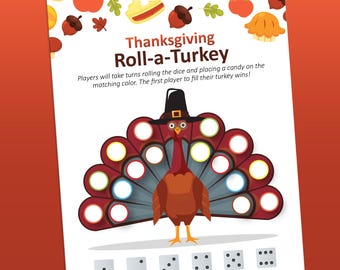 Thanksgiving Candy Dice Game, Thanksgiving Party Games, Thanksgiving ...