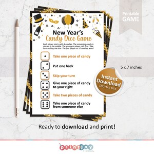 New Years Games, Candy Dice Game, New Year Party Games, New Years Eve ...
