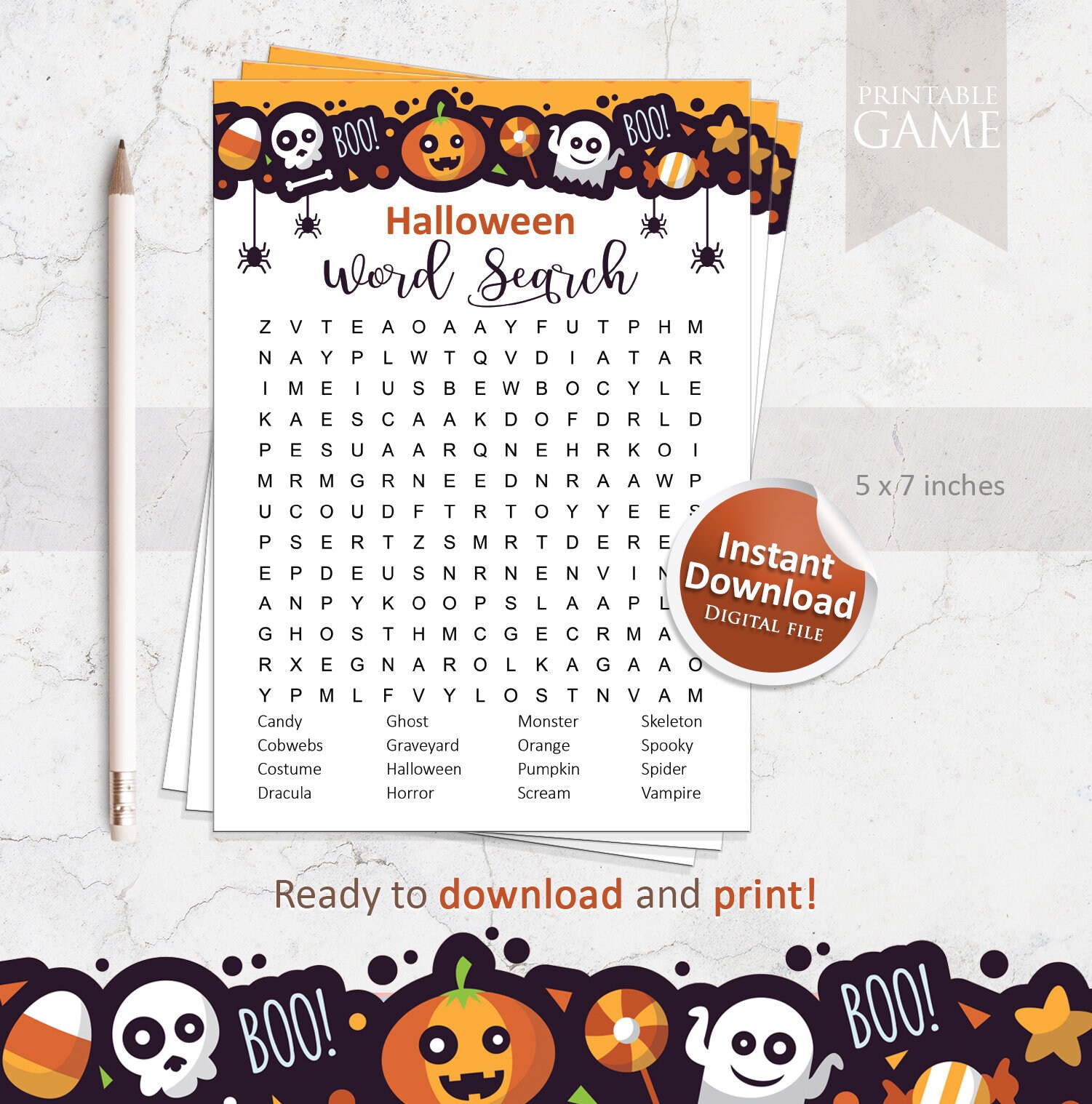 Printable Halloween Game Halloween Party Games Bundle | Etsy