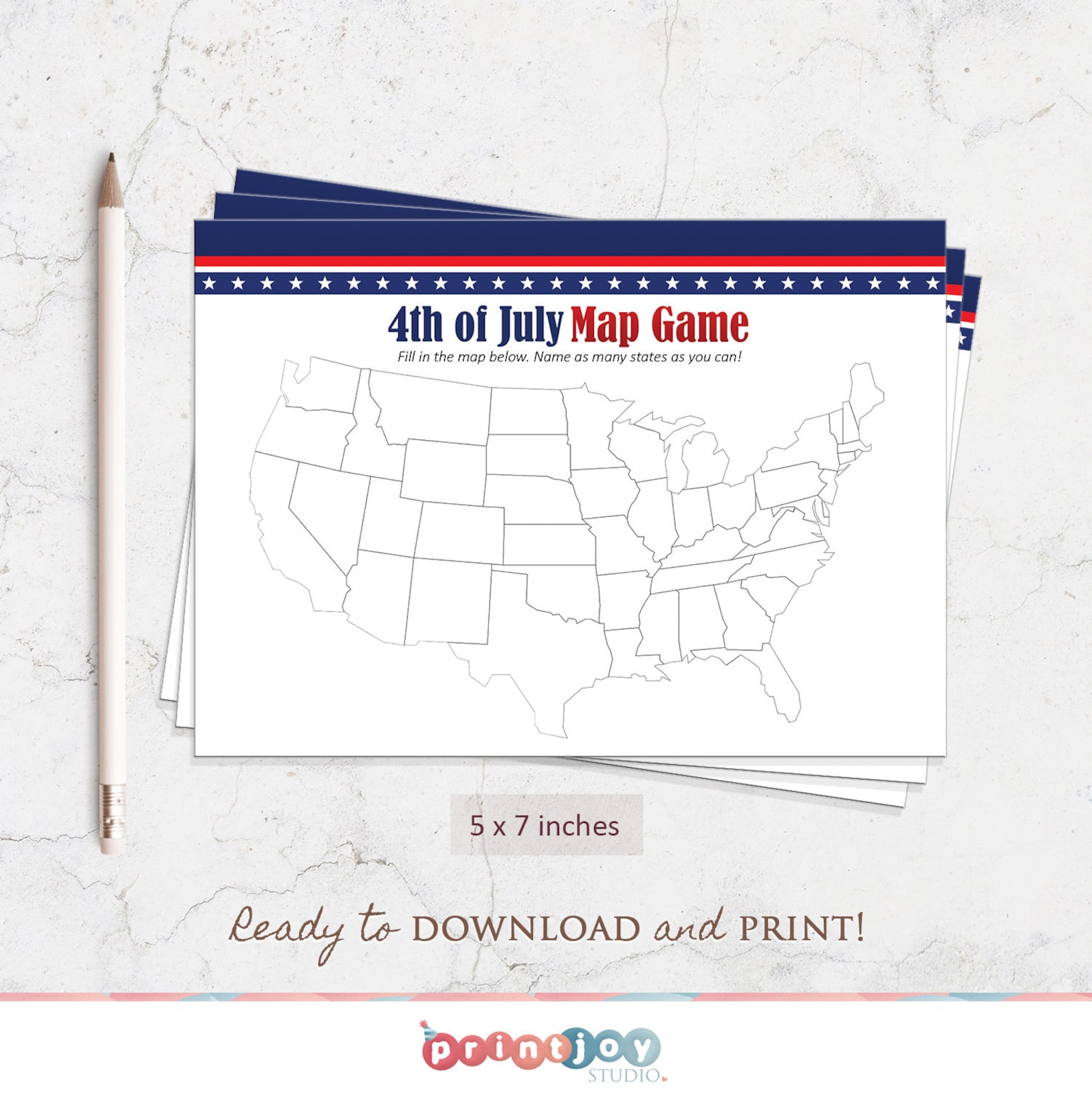 4th of July printables games bundle fourth of July party | Etsy