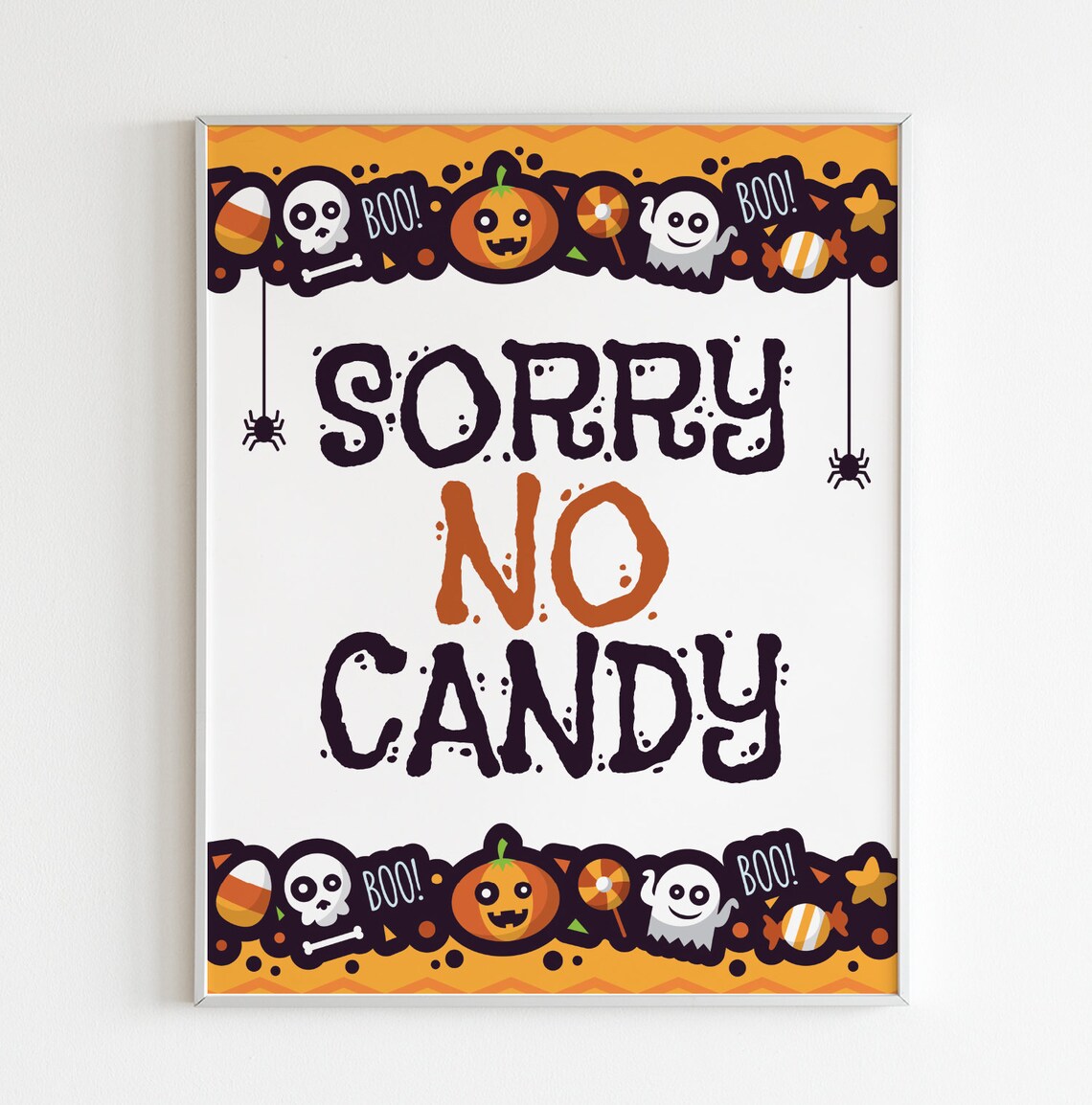 Sorry No Candy Sign, Printable Halloween Sign, Halloween Door Sign ...