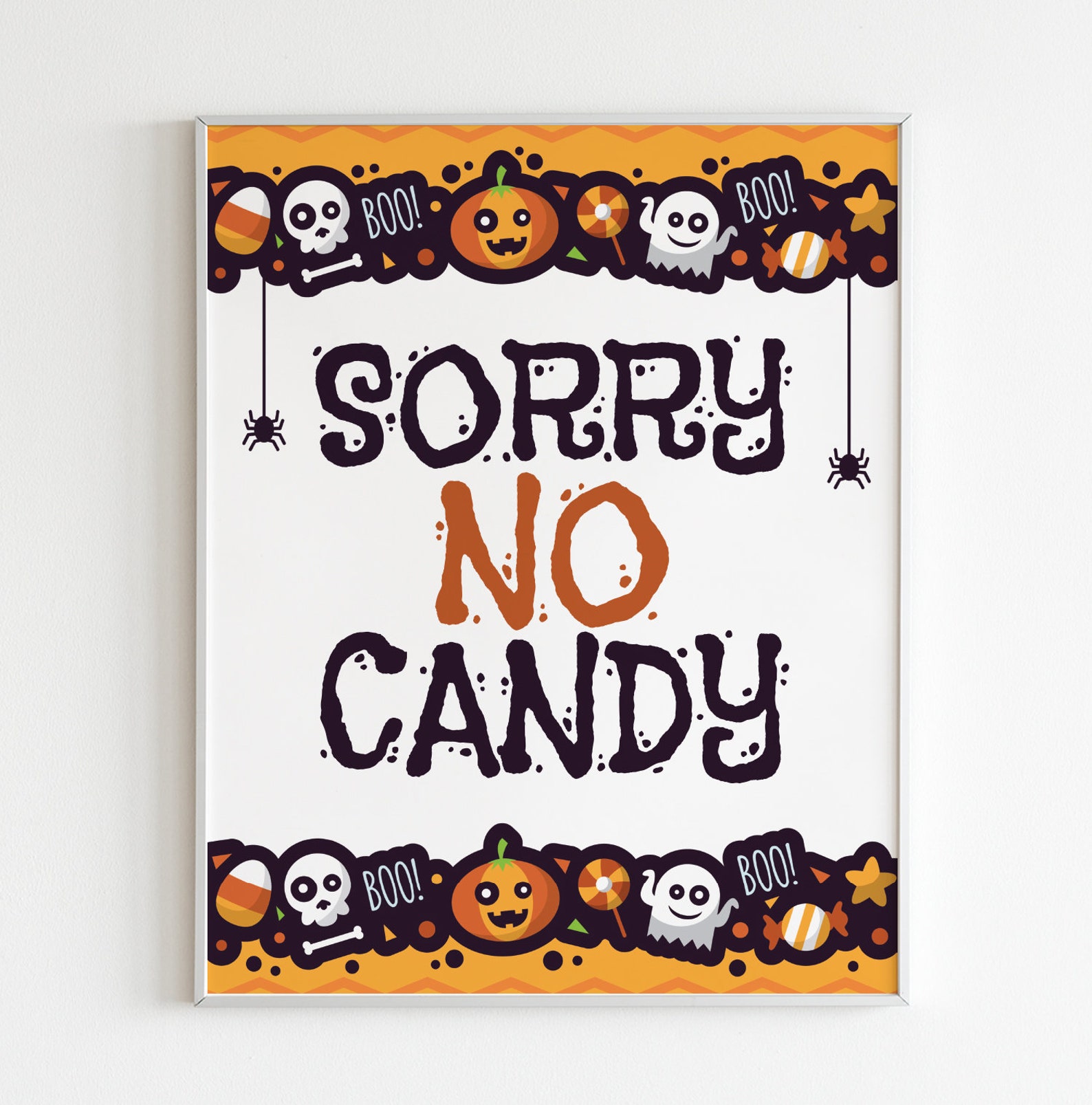 Sorry No Candy Sign Printable Halloween Sign Halloween Door - Etsy