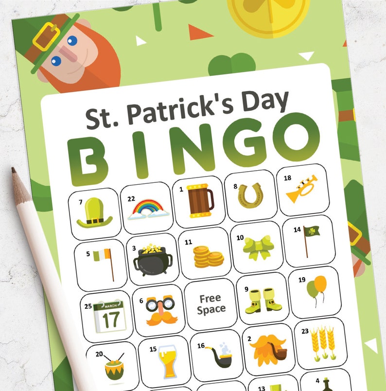 Cartes de bingo de la Saint-Patrick Saint-Patrick Jeu de - Etsy France