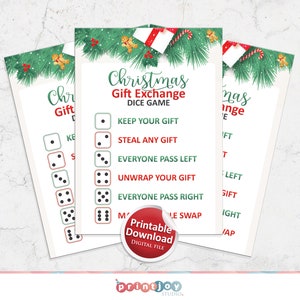 Christmas Gift Exchange Game, Christmas Games Printable, Holiday Party ...