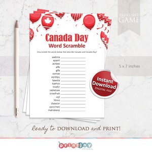 Printable Canada Day Games Bundle, Instant Download - Etsy