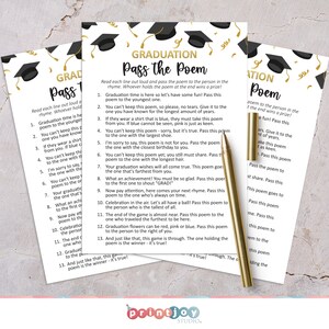 2025 Grad Party, Pass the Gift Game, Left Right Poem, Graduation Party ...