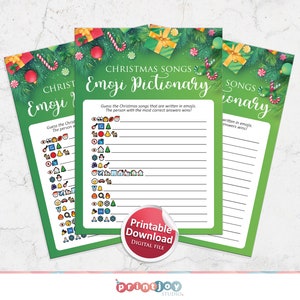 Christmas Emoji Game, Christmas Songs Game, Printable Christmas Games ...