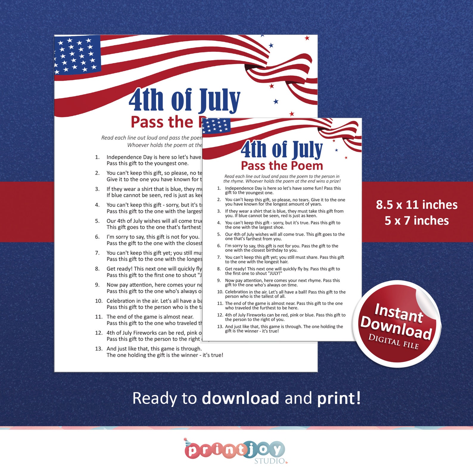 Pass the Present, 4th of July, Fourth of July Games, Pass the Gift Game ...