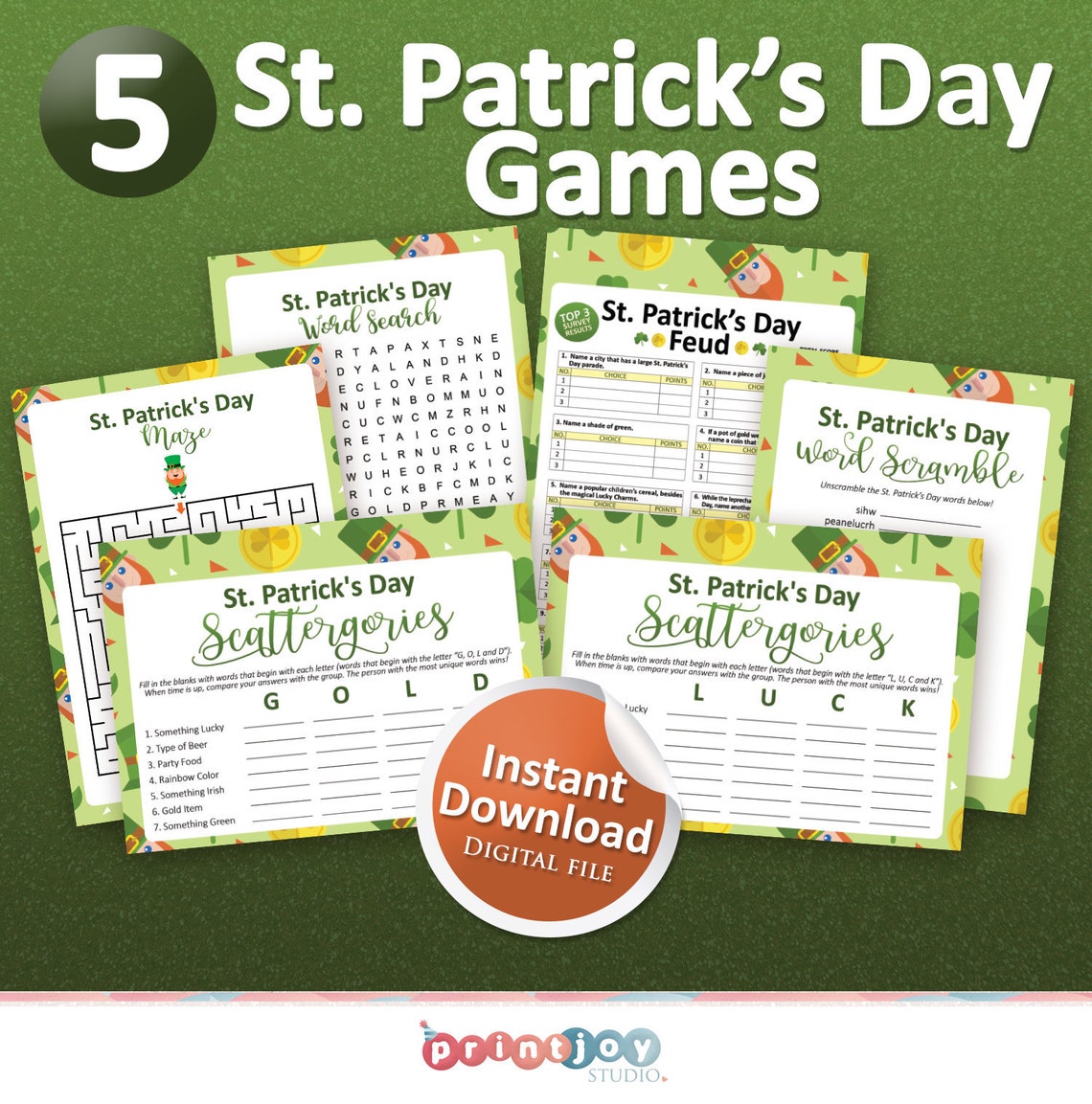 St Patricks Day Game, Saint Patricks Day, Family Games, Printable Games ...