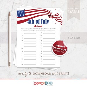 4th of July Printables Games Bundle, Fourth of July Party Games for ...