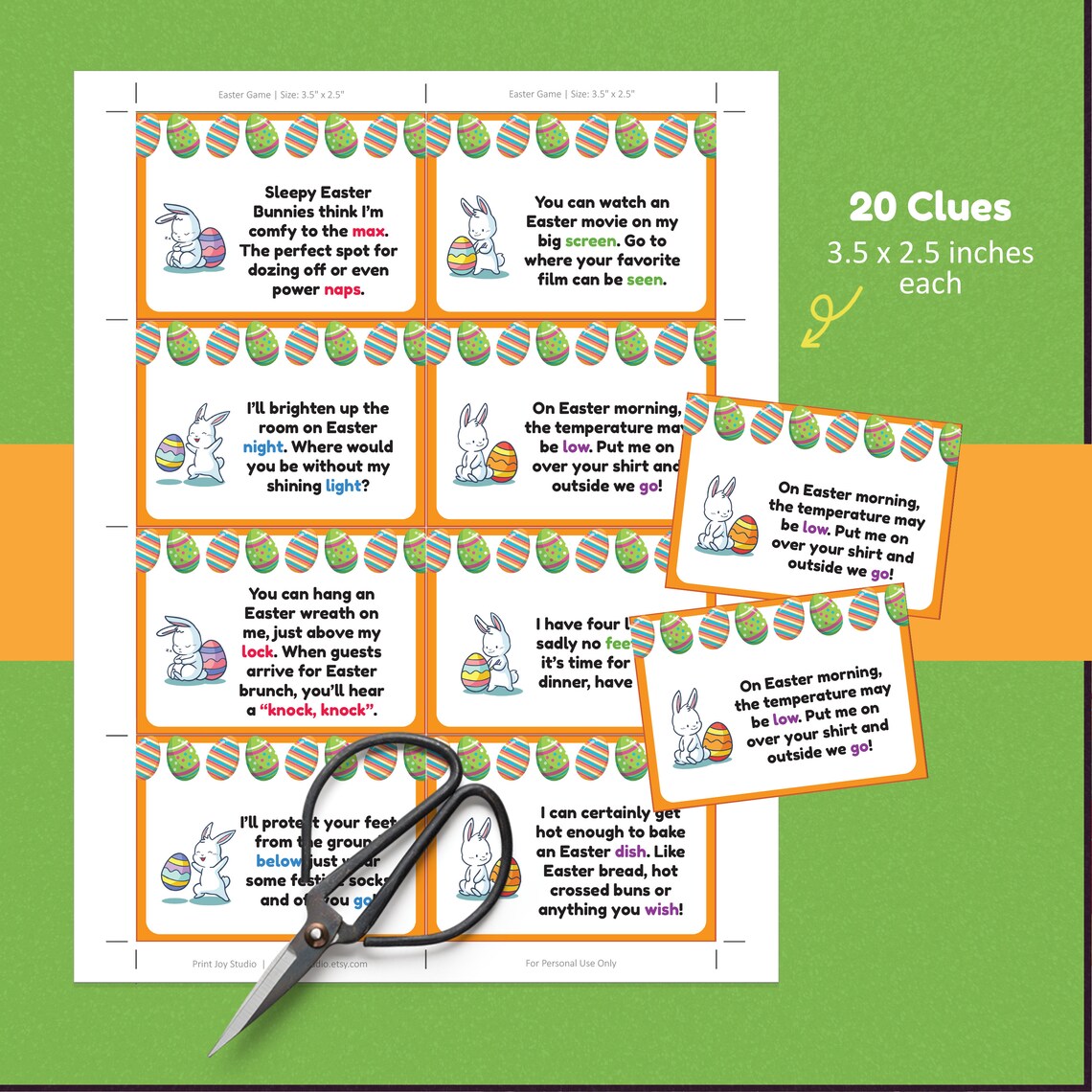 Indoor Easter Scavenger Hunt, Easter Scavenger Hunt Clues, Riddle ...