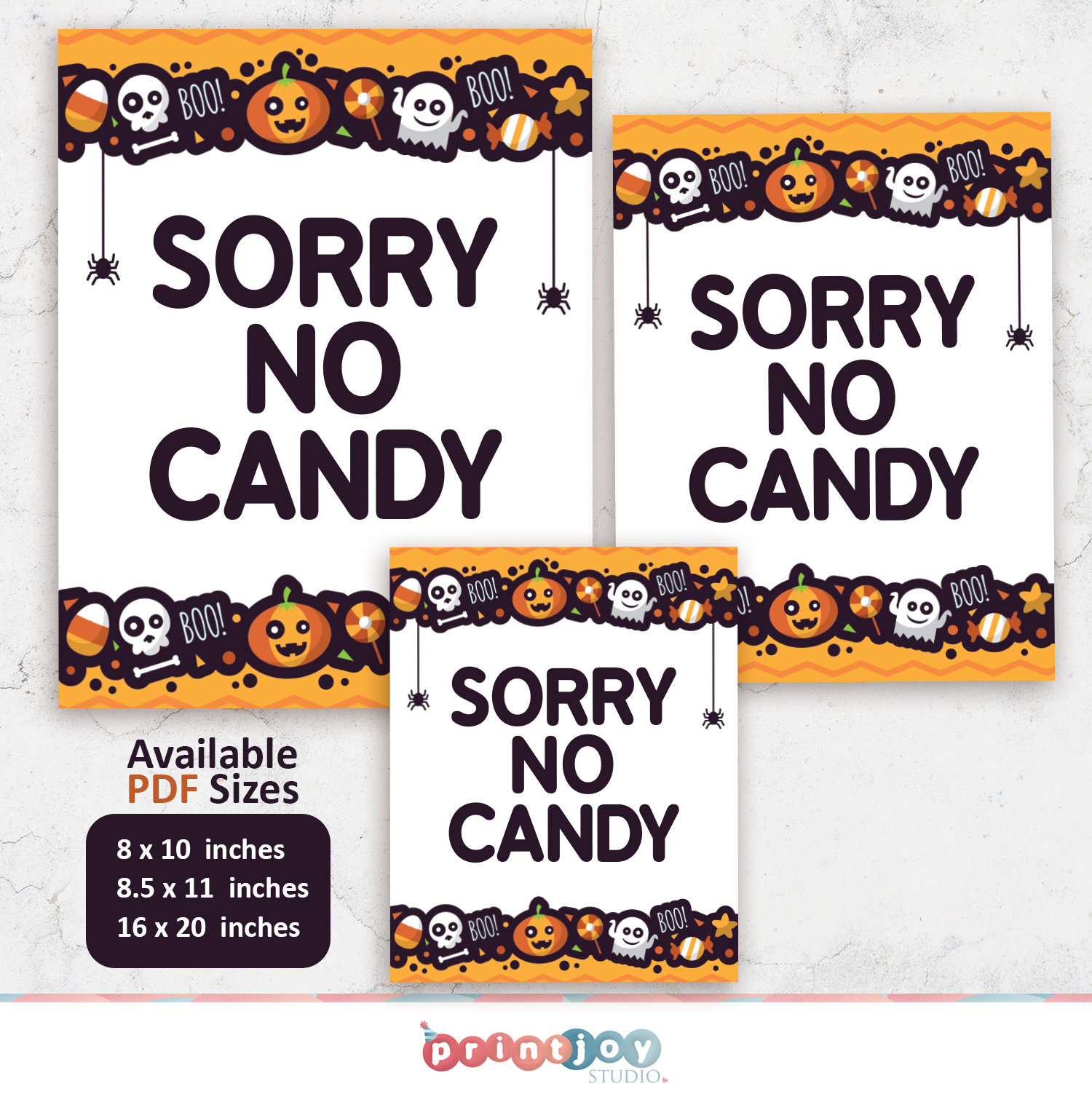 Sorry No Candy Sign Printable Halloween Sign Halloween Door - Etsy Canada