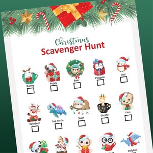 Printable Christmas Scavenger Hunt for Kids, Toddler Activities ...
