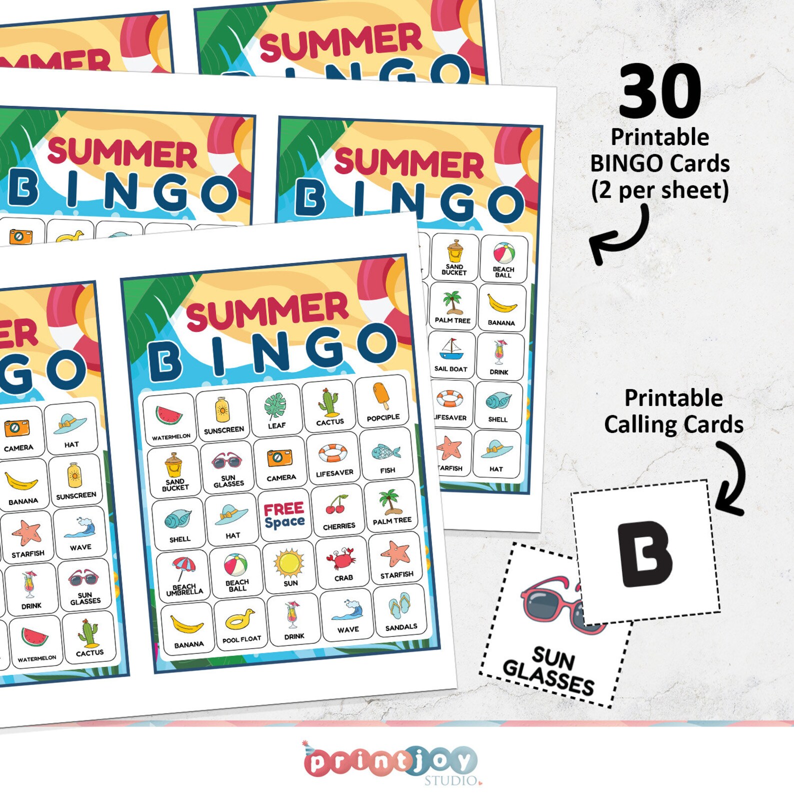 Summer Games, Summer Bingo, Printable Games, Printable Bingo Cards ...