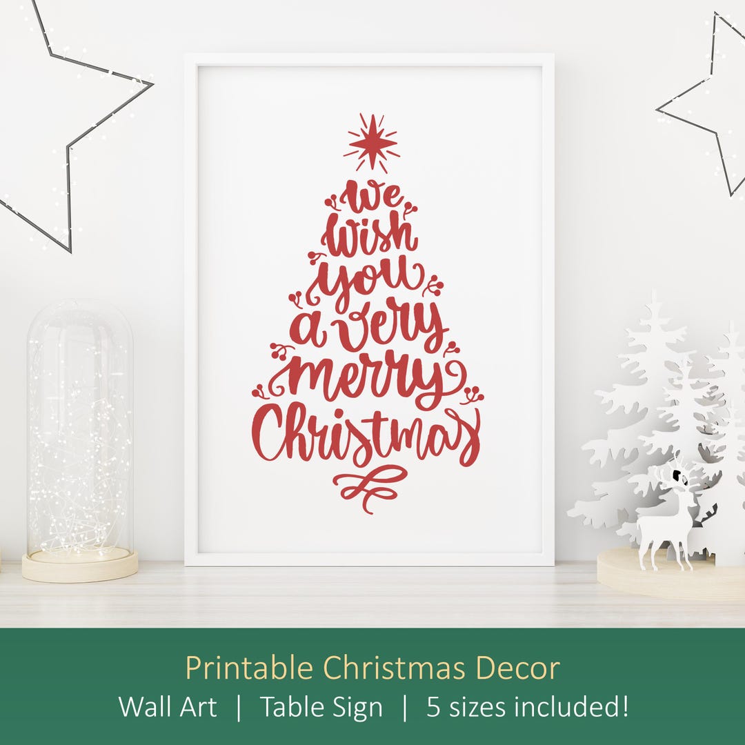 Printable Christmas Wall Art, Christmas Printables, Merry Christmas ...