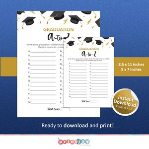 Graduation Game, Graduation Party Game, Printable Graduation Games ...