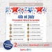 4th of July Printable Game President Trivia Game Fourth of - Etsy