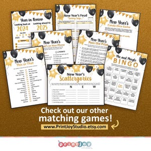 New Years Candy Dice Game, New Years Printable, New Years Party, Games ...
