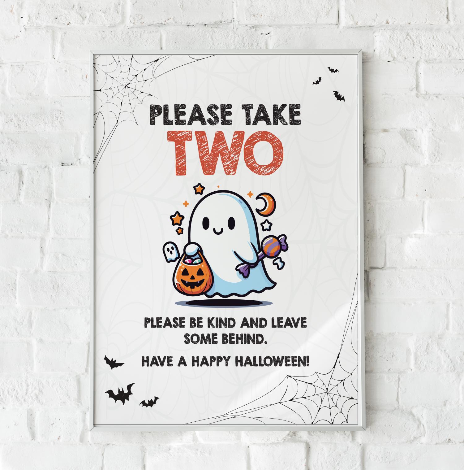 Please Take One Halloween Sign, Printable Halloween, Halloween Candy ...