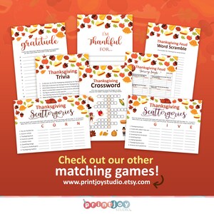 Thanksgiving Scavenger Hunt, Scavenger Hunt for Kids, Thanksgiving ...
