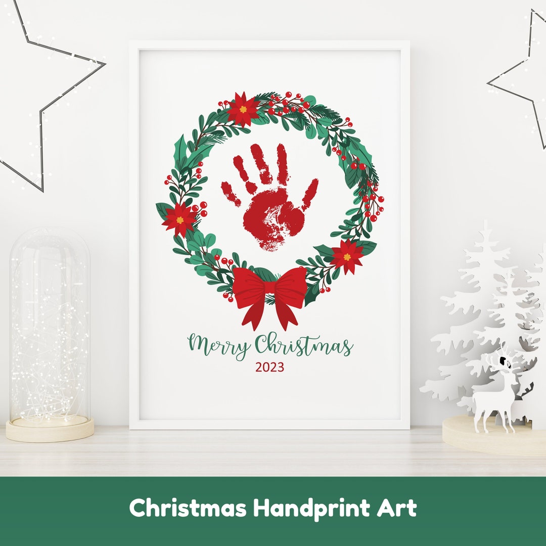 Christmas Handprint Craft, Baby Footprint Art, Christmas Crafts ...