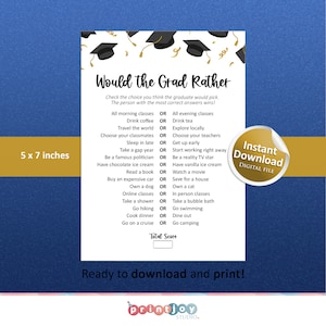 How Well Do You Know the Graduate, Graduation Game, Would You Rather ...
