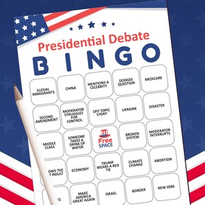 2024 Presidential Debate Bingo Game, Trump Vs. Harris, Printable Games ...