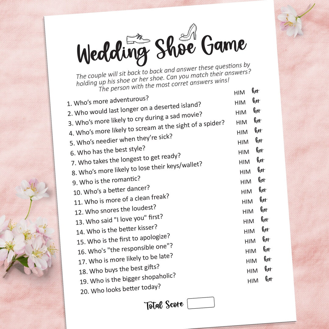 Wedding Reception Games, Wedding Shoe Game, Engagement Games, Bride and ...