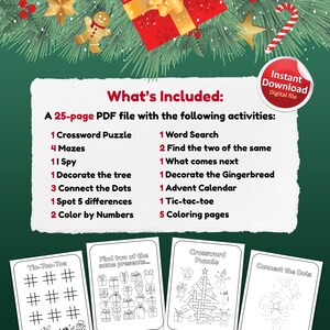 Christmas Coloring Pages, Kids Coloring Book, Kids Activity Book ...