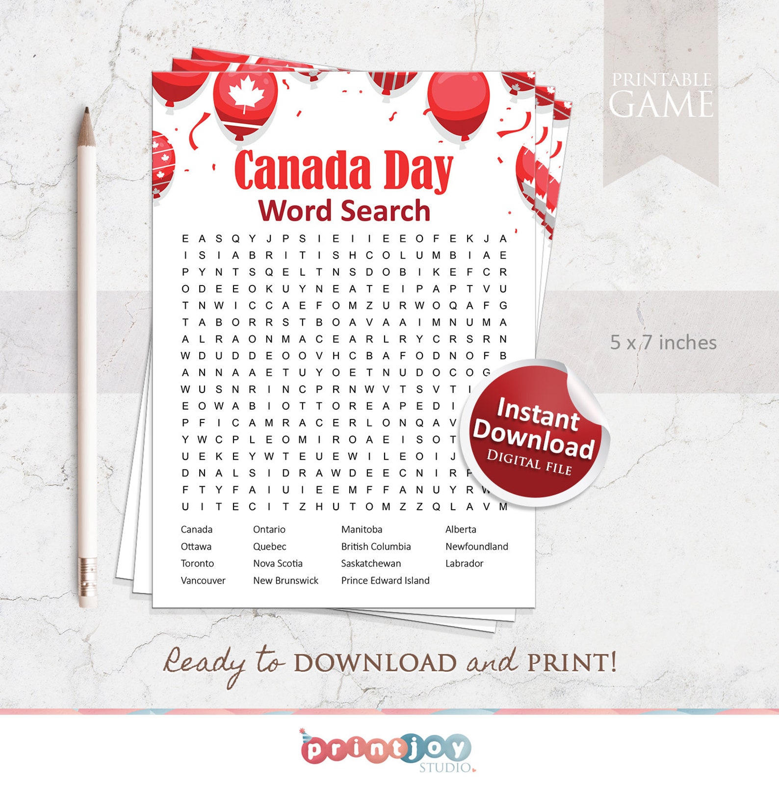 Printable Canada Day Games Bundle Instant Download | Etsy