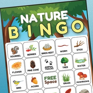 Outdoor Games for Families, Nature Bingo Cards, Outdoors, Nature ...