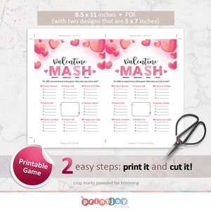 Valentines Day Games Bundle, Printable Valentines Day Party Games ...