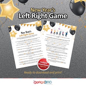 New Years Pass the Gift Game, Left Right Game, New Years Eve Party ...