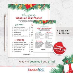 Whats in Your Phone Game, Christmas Party Games, Whats on Your Phone ...