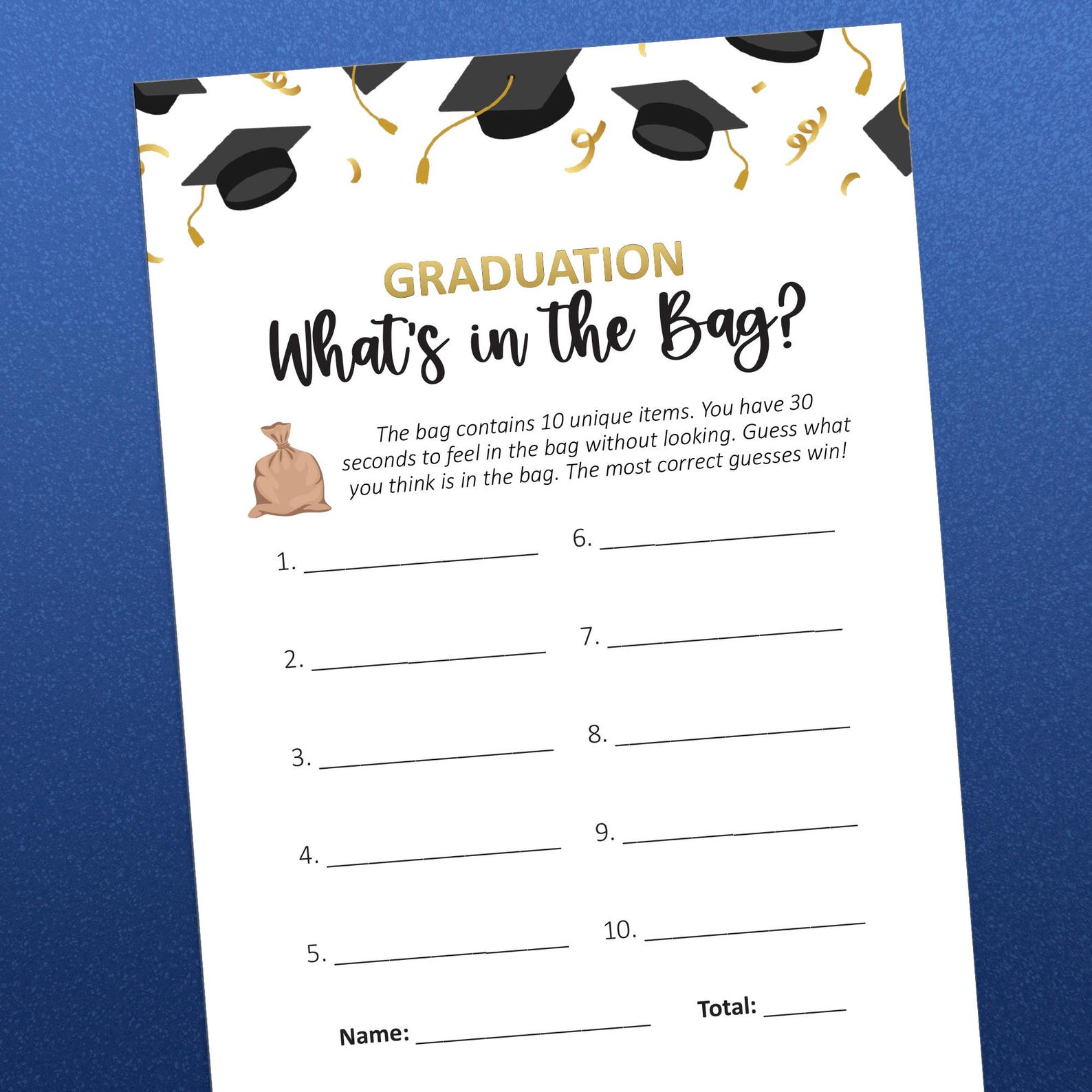 Graduation What's in the Bag Game, Graduation Games, 2026 Graduation ...