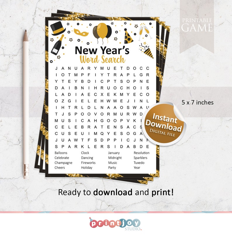 New Year Party Games Bundle New Year Games Printable New - Etsy