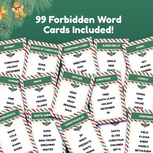Christmas Forbidden Words, Fun Christmas Games Printable, Christmas ...