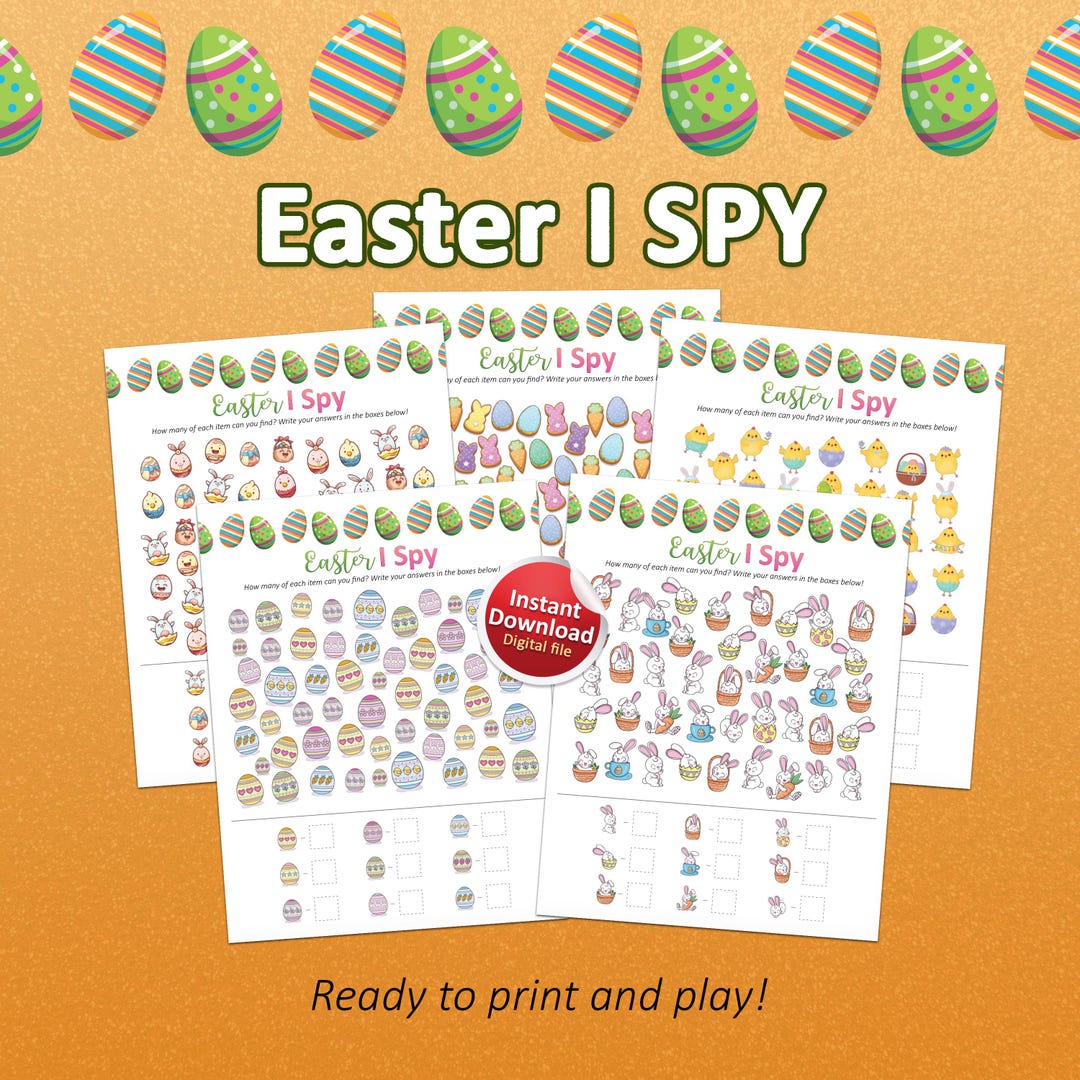 Easter I Spy Game, Easter Activities for Kids, Easter Games, Easter ...