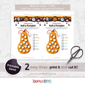 Printable Halloween Candy Dice Game, Halloween Games, Trick or Treat ...