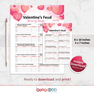 Valentines Day Games Bundle, Printable Valentines Day Party Games ...