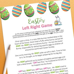 Left Right Game, Left Right Poem, Right Left Game, Easter Family Games ...