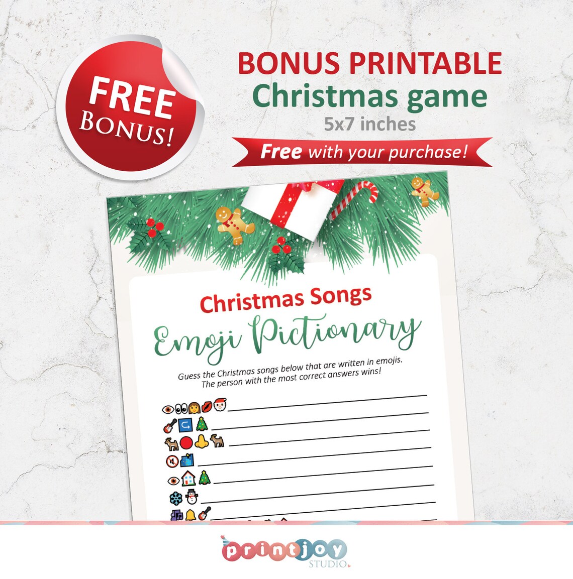 Christmas Music Bingo Christmas Party Games Christmas - Etsy