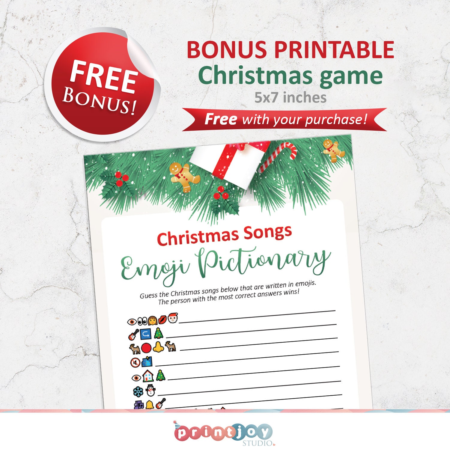 Christmas Music Bingo Christmas Party Games Christmas - Etsy