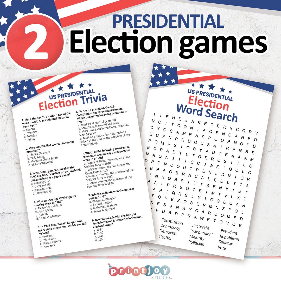 Election Games, Election Party Games Bundle, Election Night Party Ideas ...