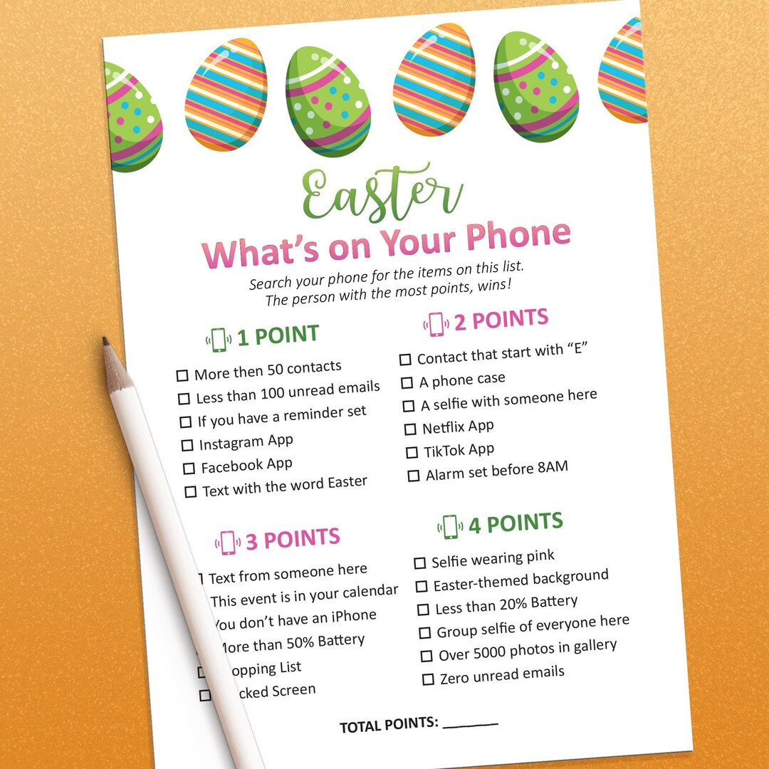 Whats on Your Phone, Easter Games, Whats in Your Phone, Easter Games ...