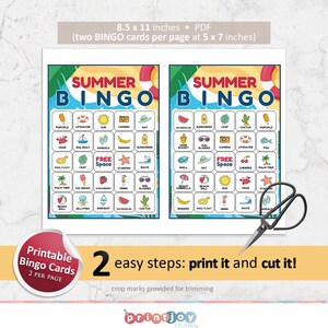 Summer Games, Summer Bingo, Printable Games, Printable Bingo Cards ...